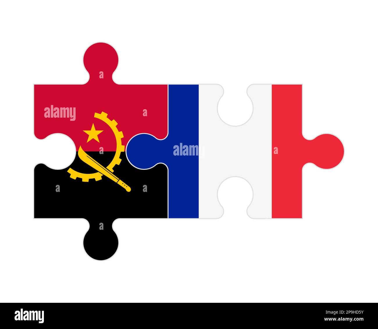 Connected puzzle of flags of Angola and France , vector Stock Vector ...