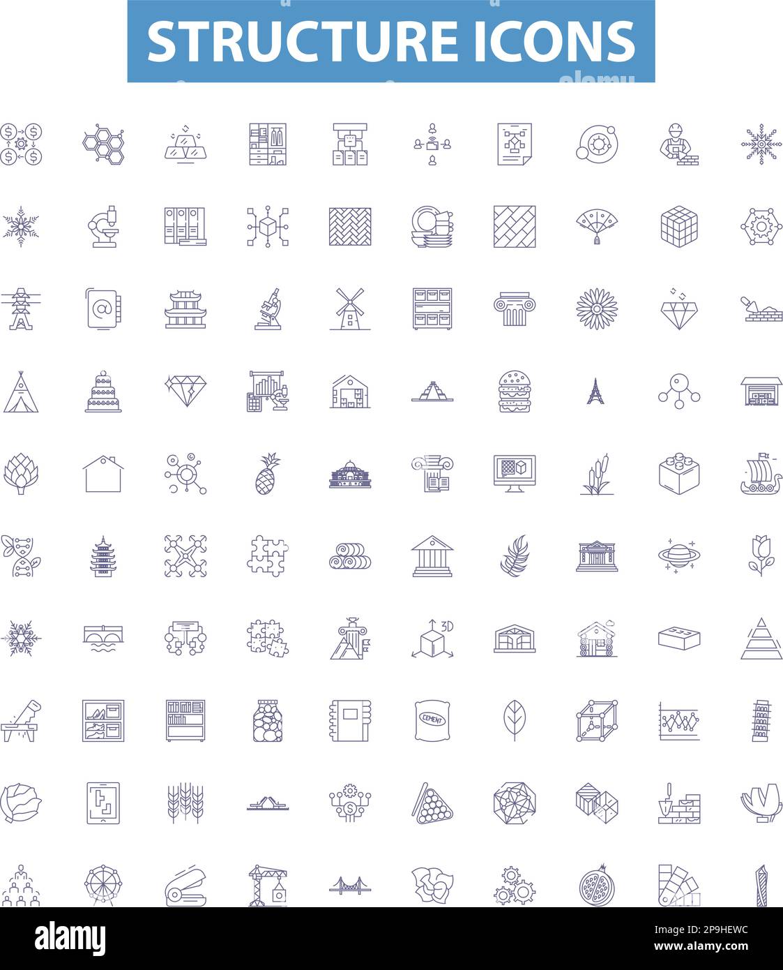 Structure icons line icons, signs set. Icons, Structure, Design, Elements, Symbols, Shapes ...