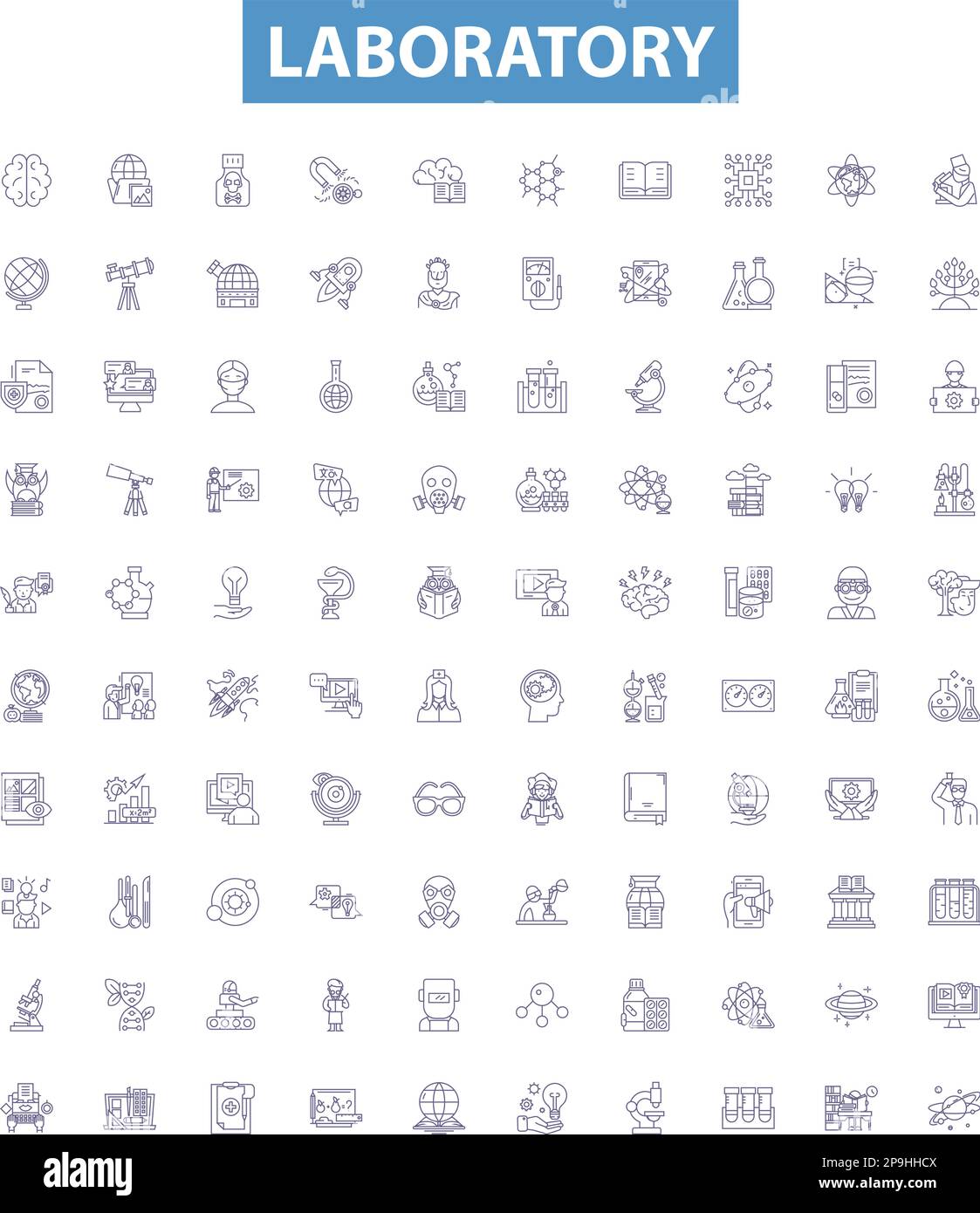 Laboratory line icons, signs set. Lab, Research, Test, Experiment ... Laboratory line icons, signs set. Lab, Research, Test, Experiment ...