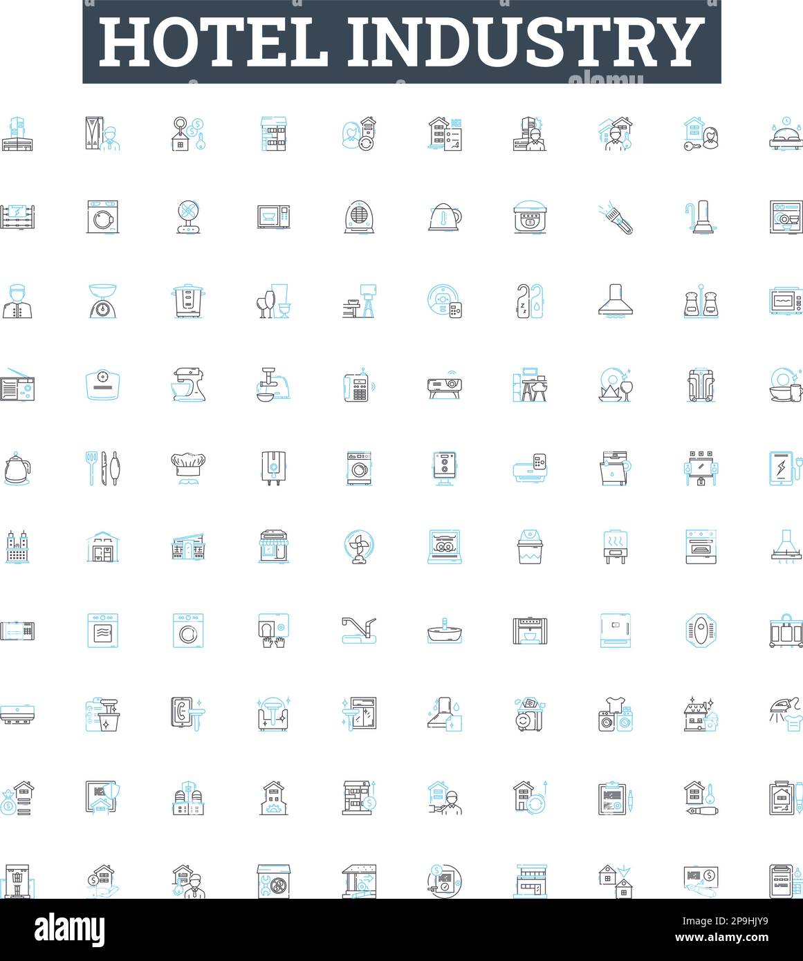 Hotel industry vector line icons set. Hotel, Industry, Accommodation ... Hotel industry vector line icons set. Hotel, Industry, Accommodation ...
