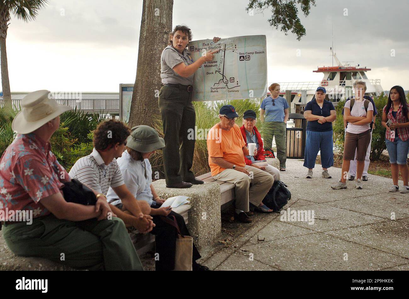 Cumberland Island National Seashore park ranger Debbie Britt gives ...