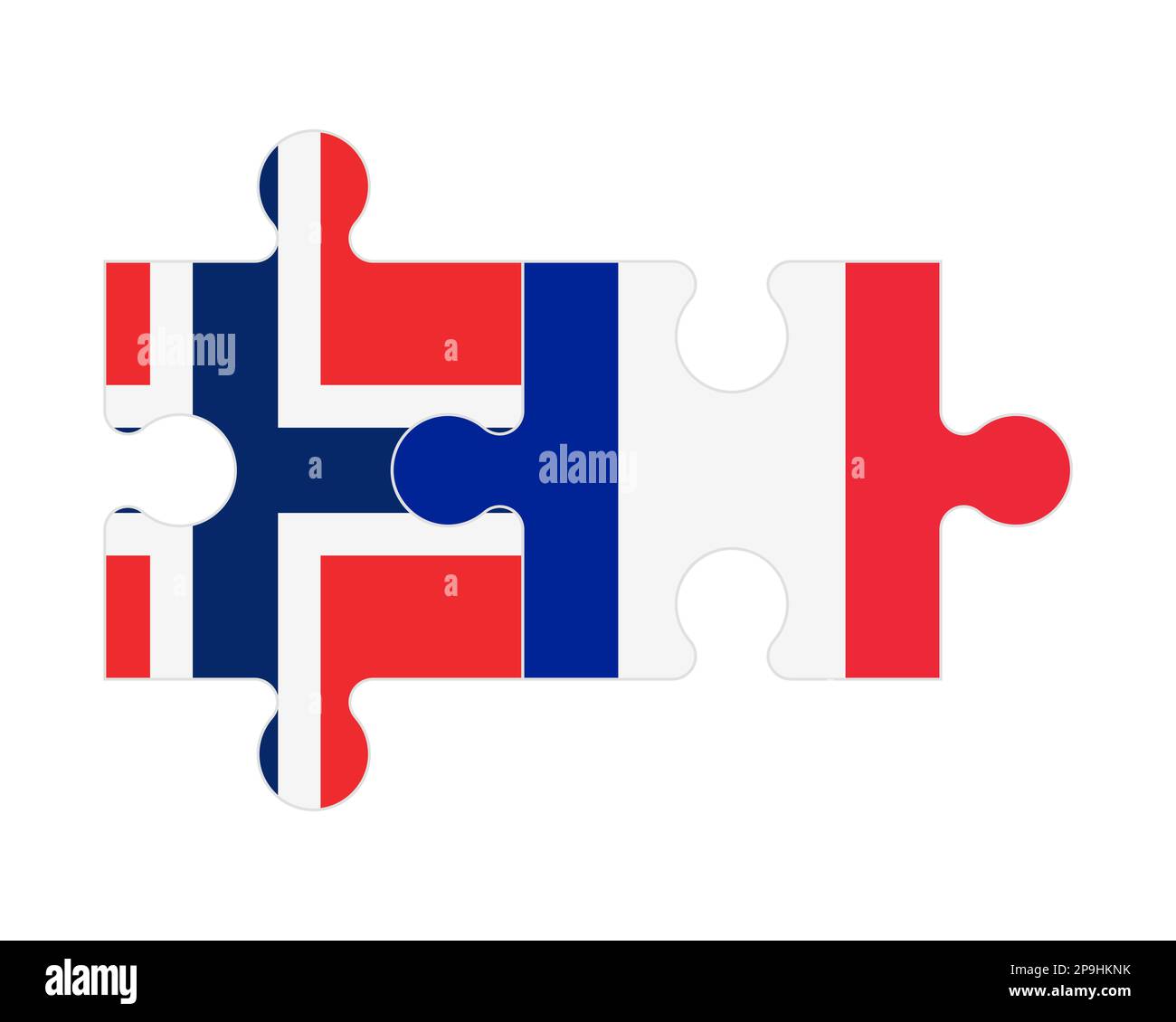 Connected puzzle of flags of Norway and France, vector Stock Vector ...