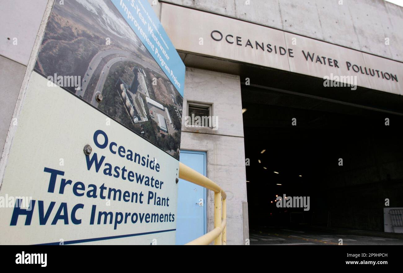Exterior view of the Oceanside Wasterwater Treatment plant in San ...