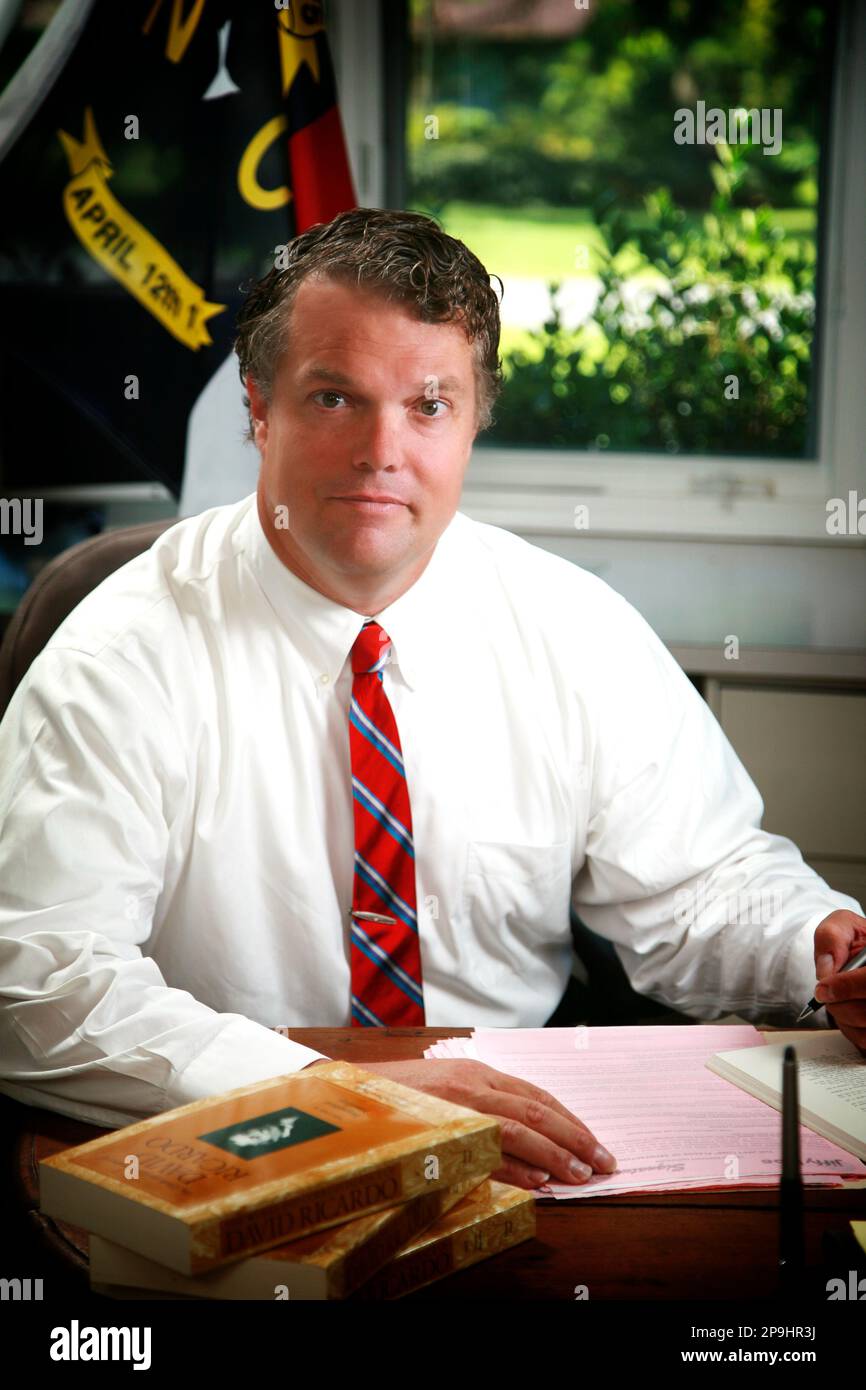 North Carolina gubernatorial candidate Mike Munger appears in this ...