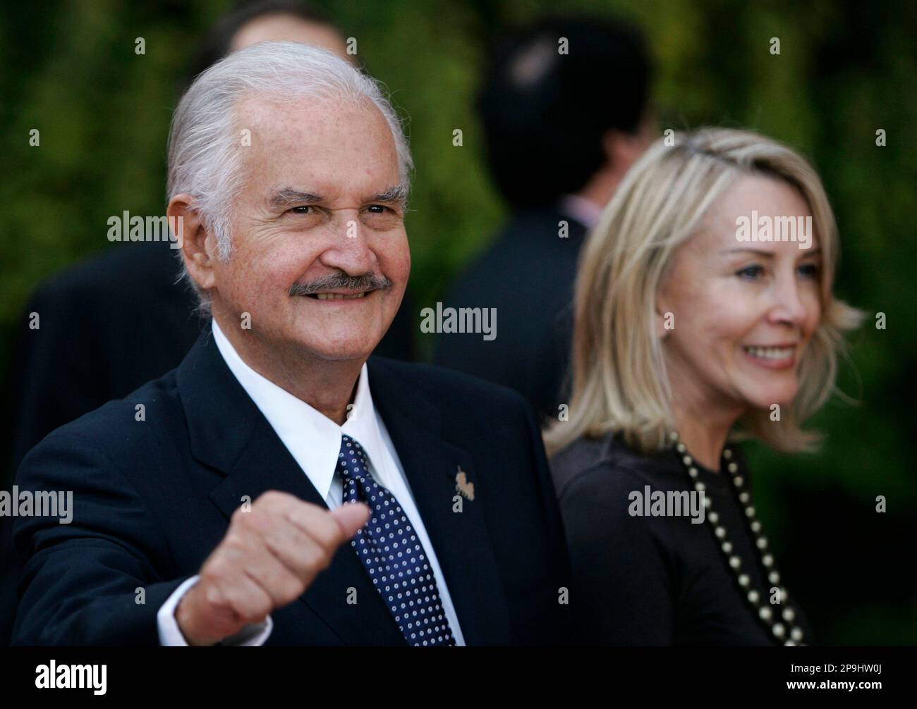 Mexican writer Carlos Fuentes arrives at theDon Quijote de la Mancha ...