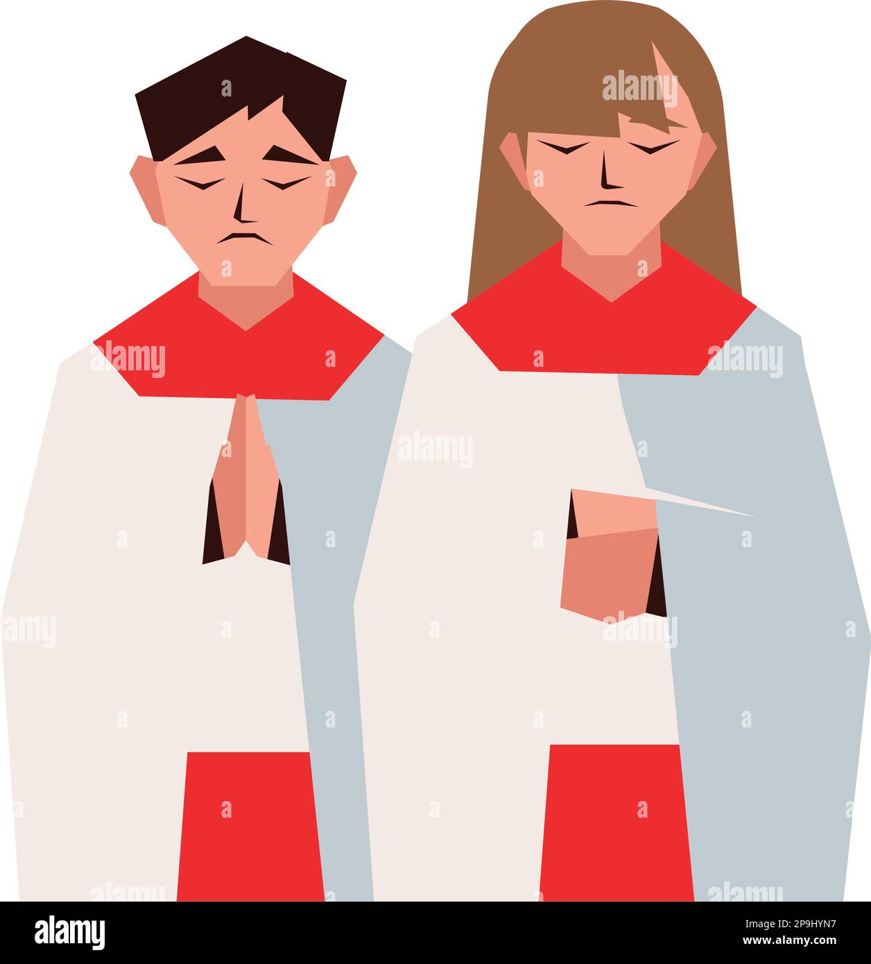 Catholic Priest Altar Boy Stock Vector Images Alamy 4058