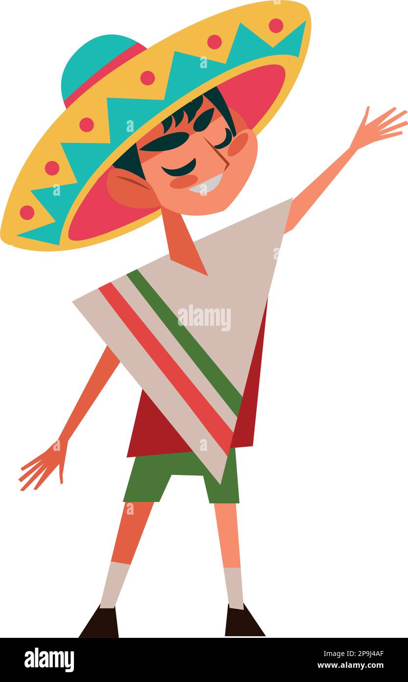 boy with mexican clothes Stock Vector Image & Art - Alamy