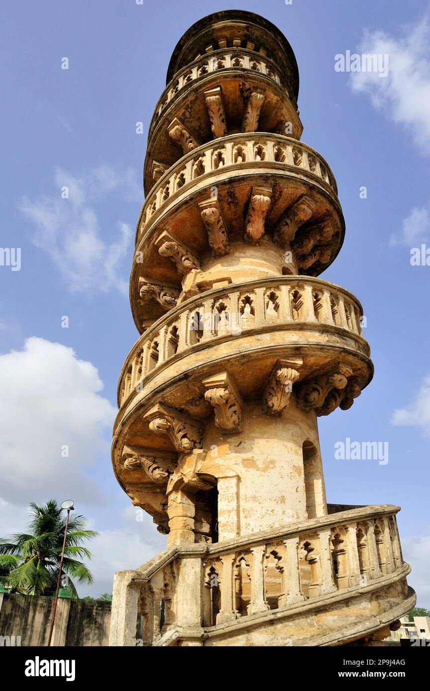 Spiralling stairways of Mahabat Maqbara at Junagadh state Gujarat India ...