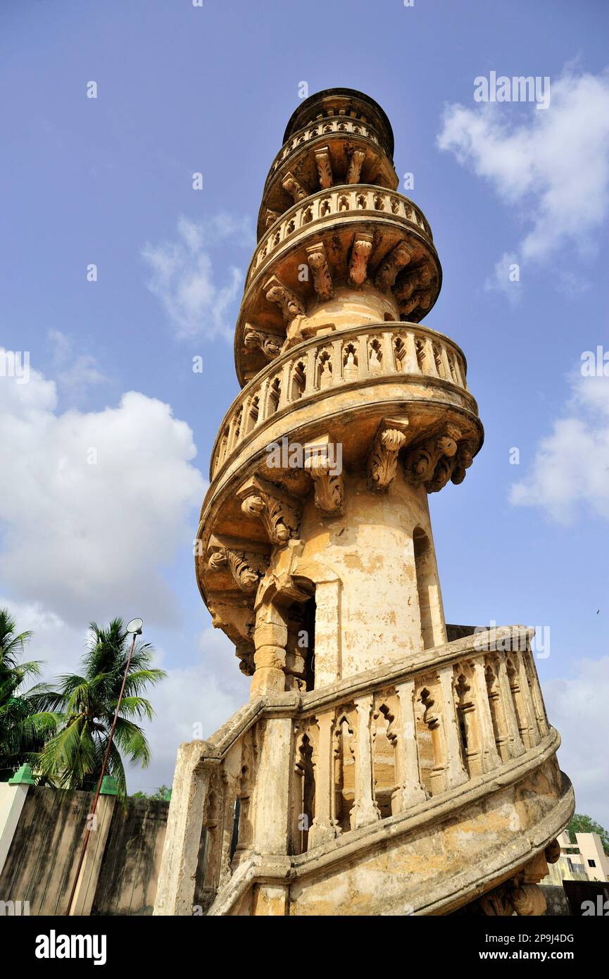 Spiralling stairways of Mahabat Maqbara at Junagadh state Gujarat India ...