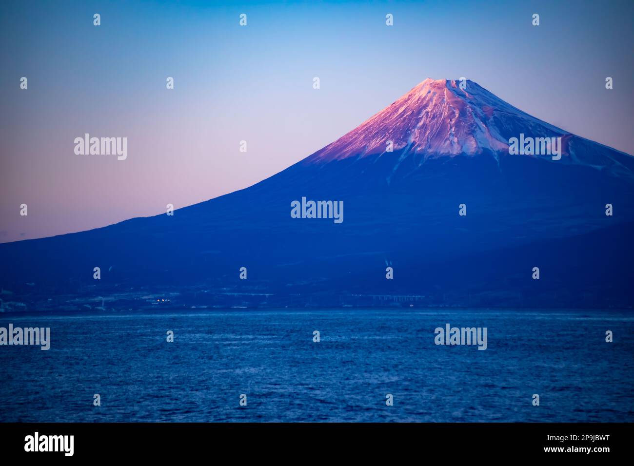 A sunset of Mt.Fuji near Suruga coast in Shizuoka Stock Photo - Alamy