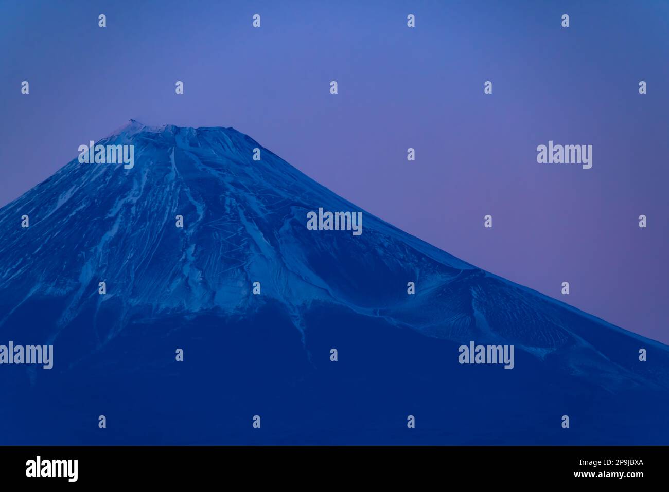 A sunset of Mt.Fuji near Suruga coast in Shizuoka long shot Stock Photo ...