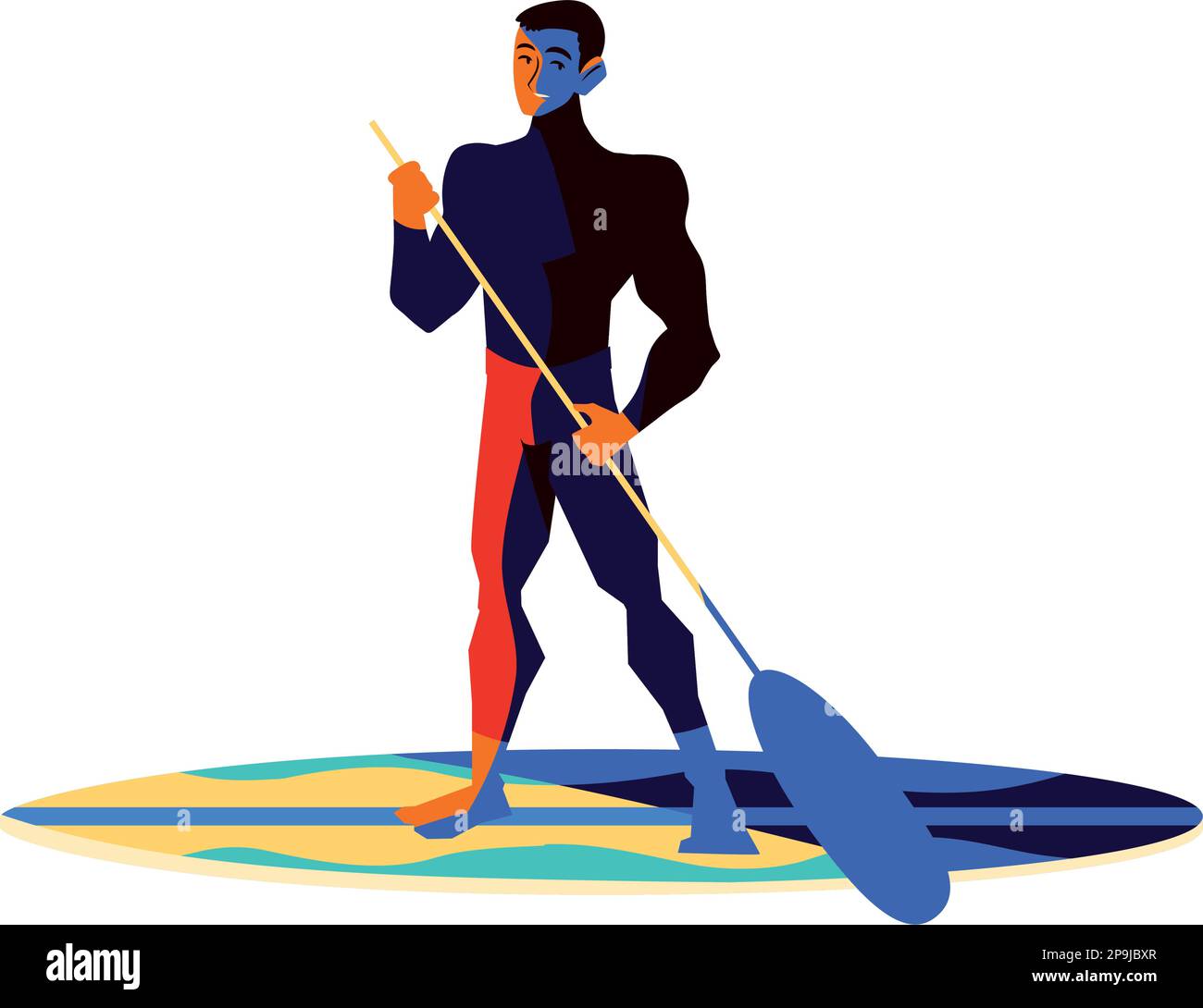 Man casual surfboard Stock Vector Images - Alamy