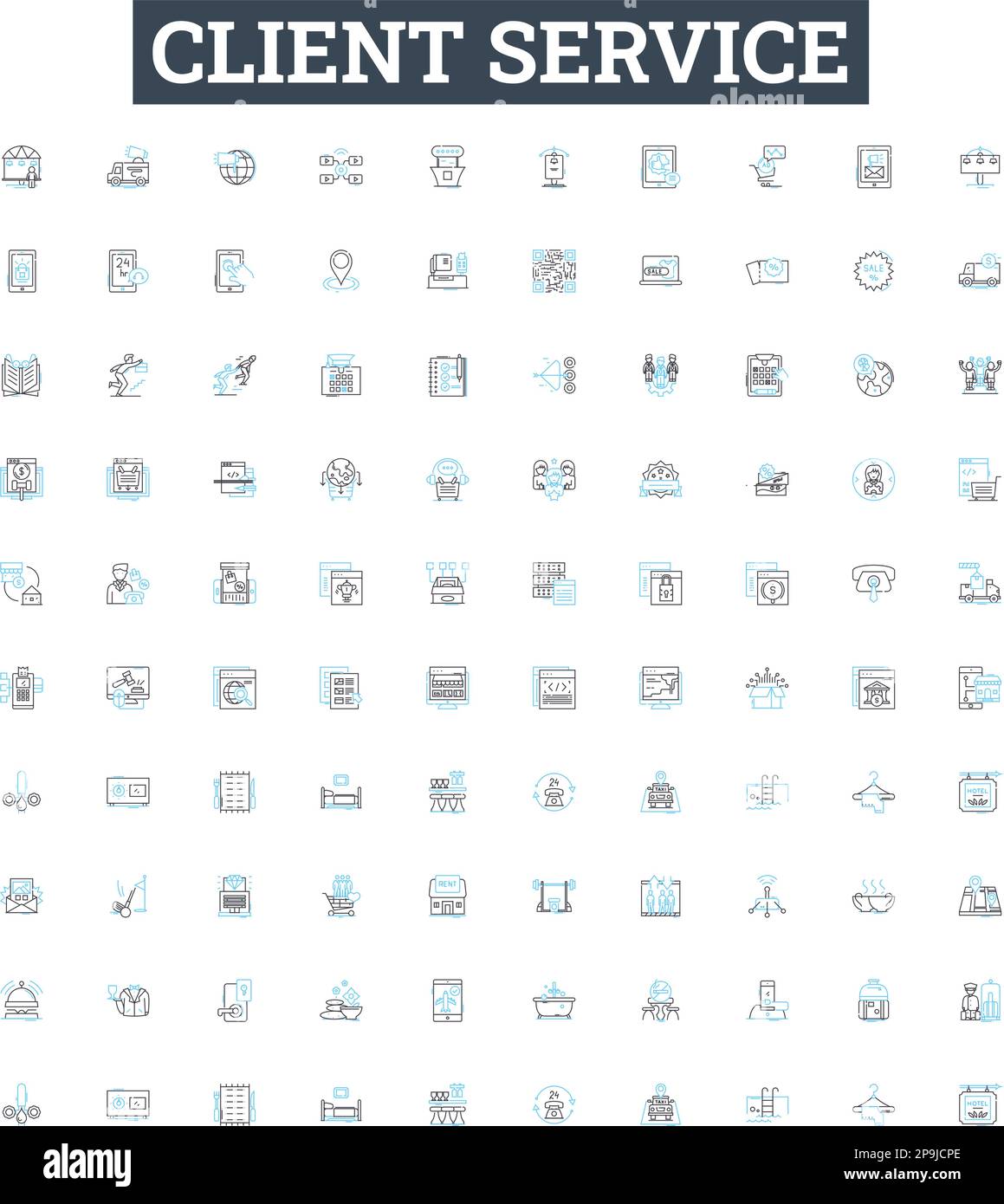 Client Service Vector Line Icons Set Client Service Client Service Help Assistance Support