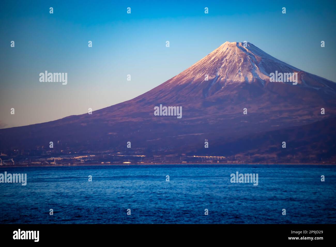 A sunset of Mt.Fuji near Suruga coast in Shizuoka Stock Photo - Alamy