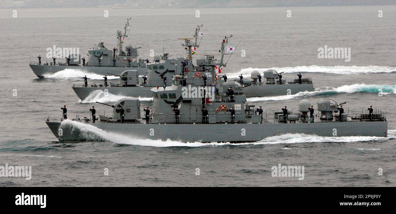 South Korea's three PKM (Patrol Killer Medium) Cham Su Ri parade during ...