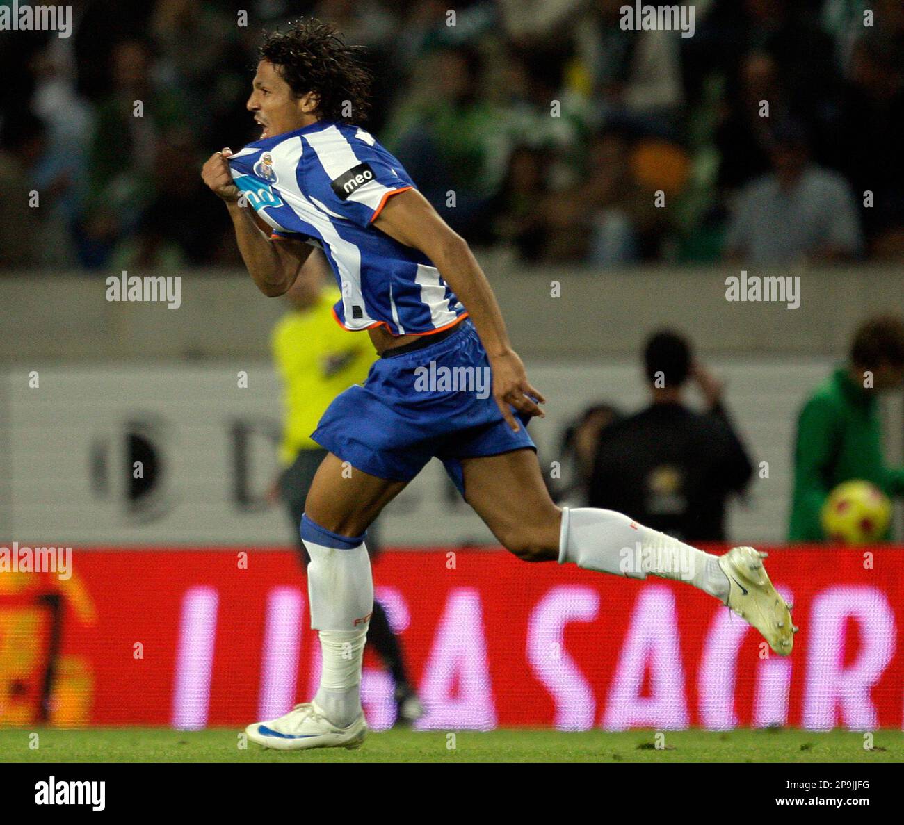 FC Porto's Bruno Alves celebrates after scoring their second goal ...