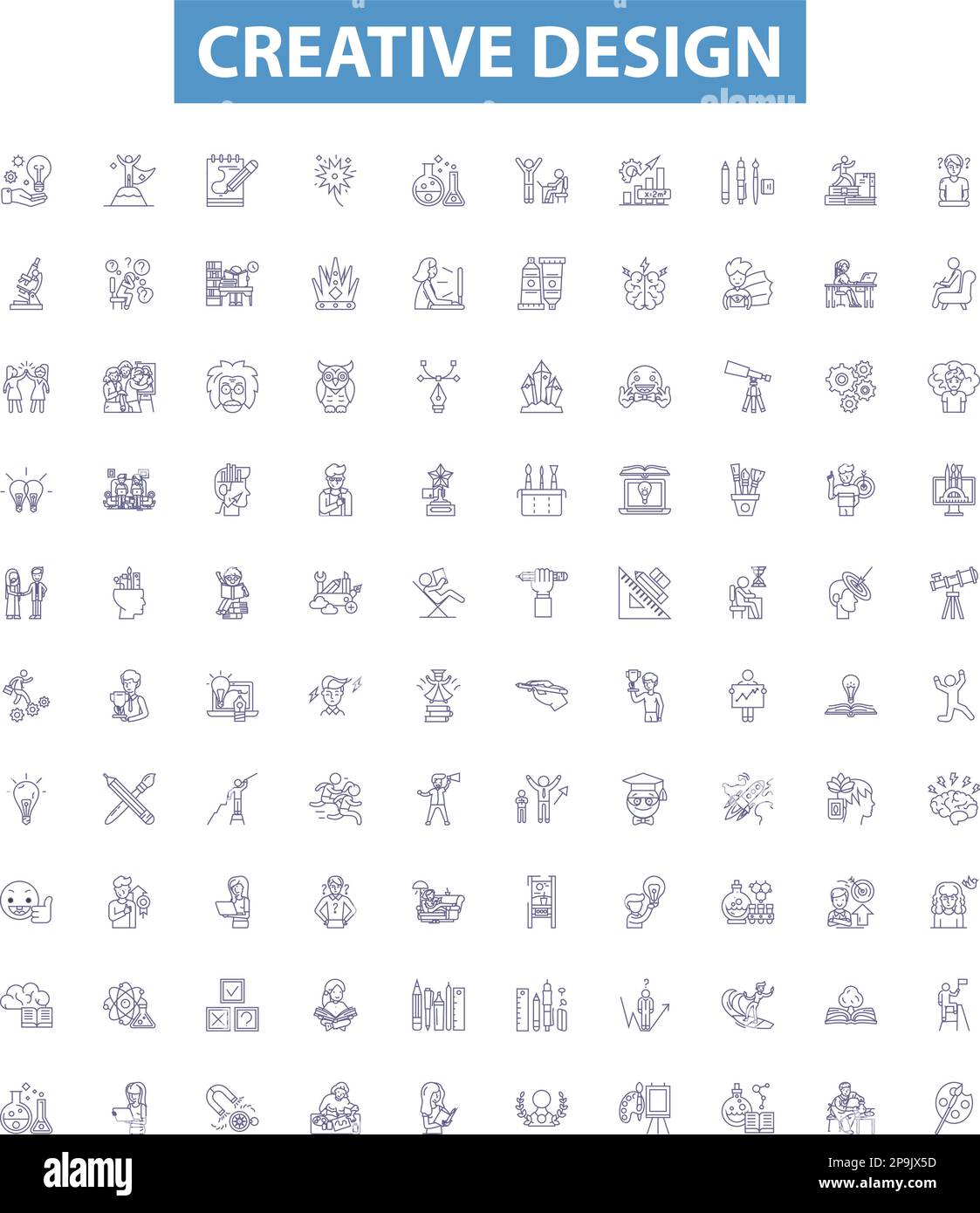 Creative design line icons, signs set. Design, Creative, Artistic ...