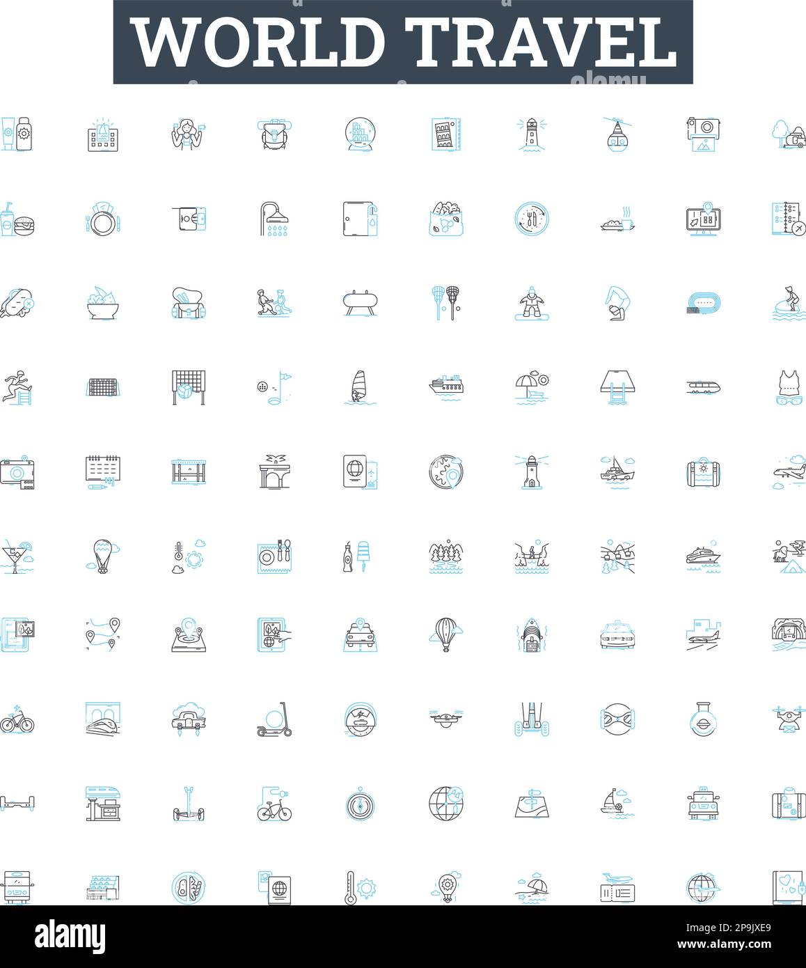 World travel vector line icons set. World, Travel, Globe, Explore ...