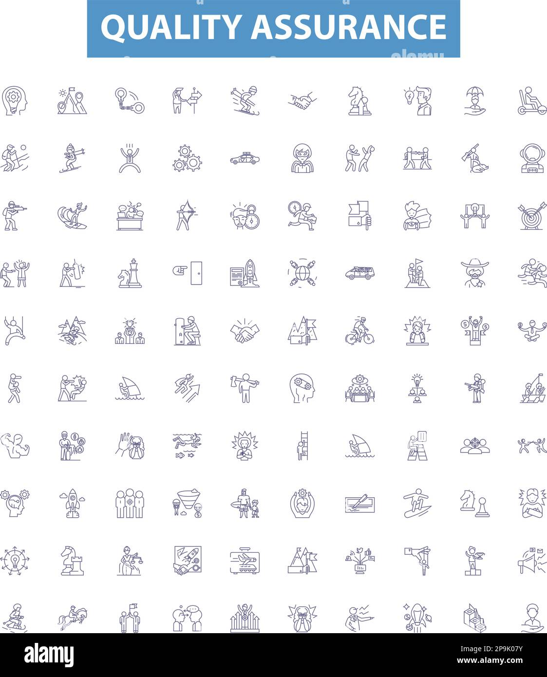 Quality assurance line icons, signs set. Assurance, Quality ... Quality assurance line icons, signs set. Assurance, Quality ...