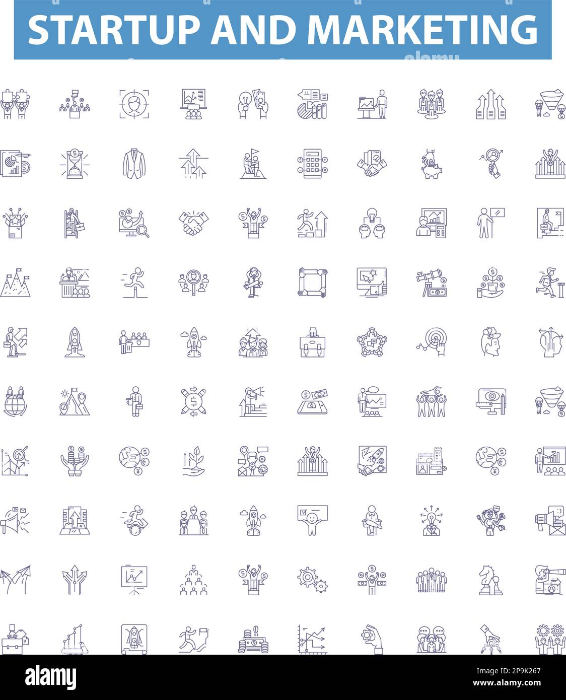 Startup and marketing line icons, signs set. Startup, Marketing ... Startup and marketing line icons, signs set. Startup, Marketing ...