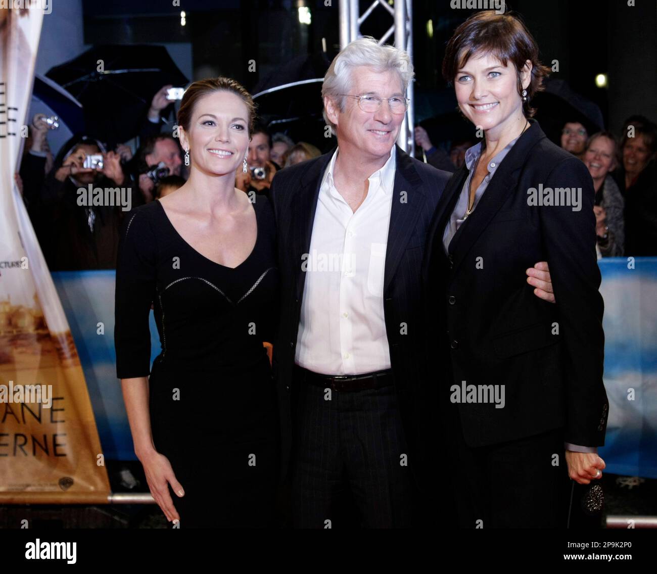 Actress Diane Lane, co-star actor Richard Gere and his wife Carey ...