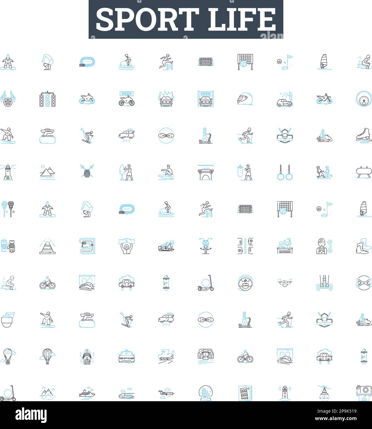 Sport life vector line icons set. sports, life, soccer, basketball ...