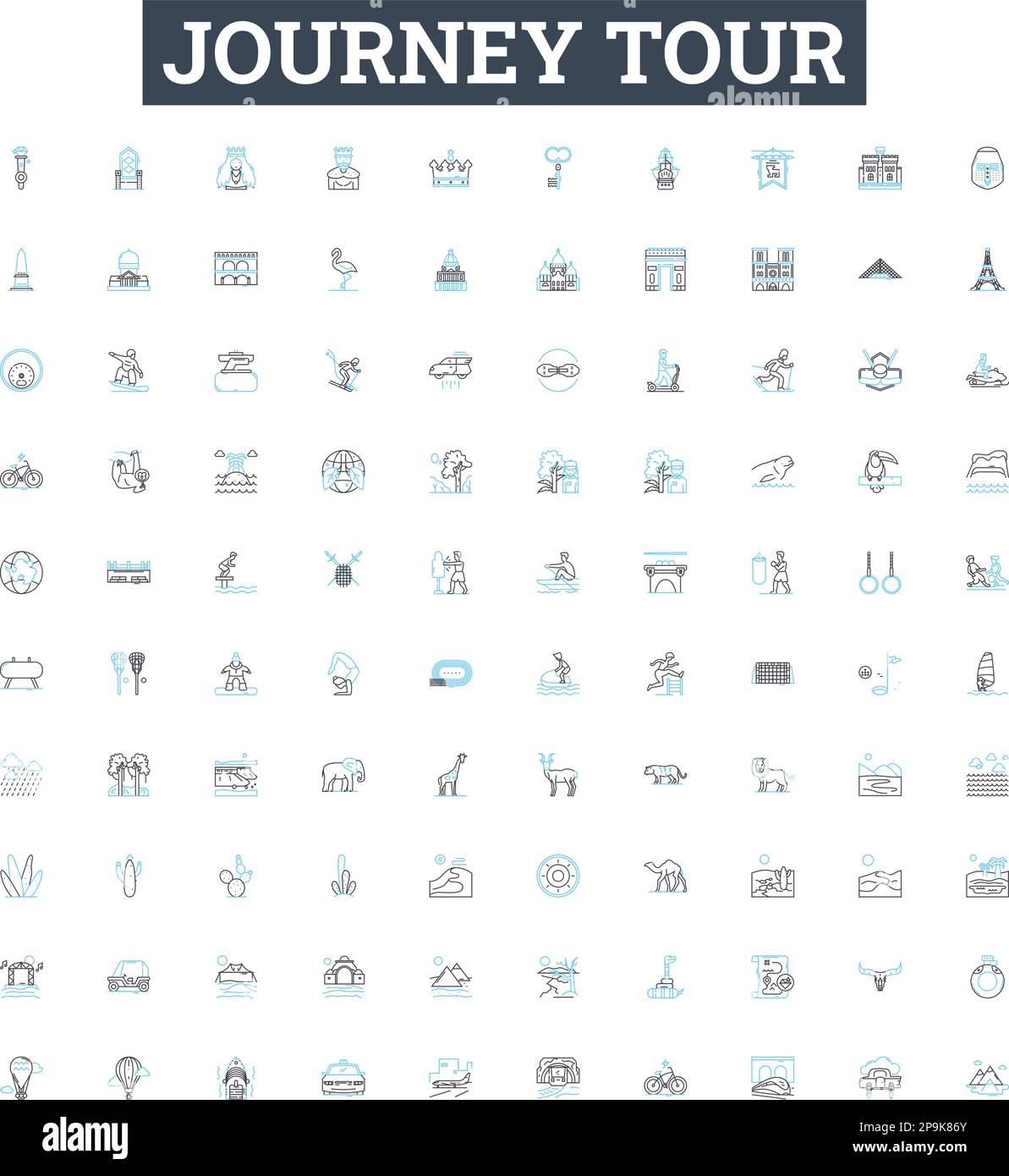 Journey tour vector line icons set. Tour, Journey, Travel, Sightseeing ...