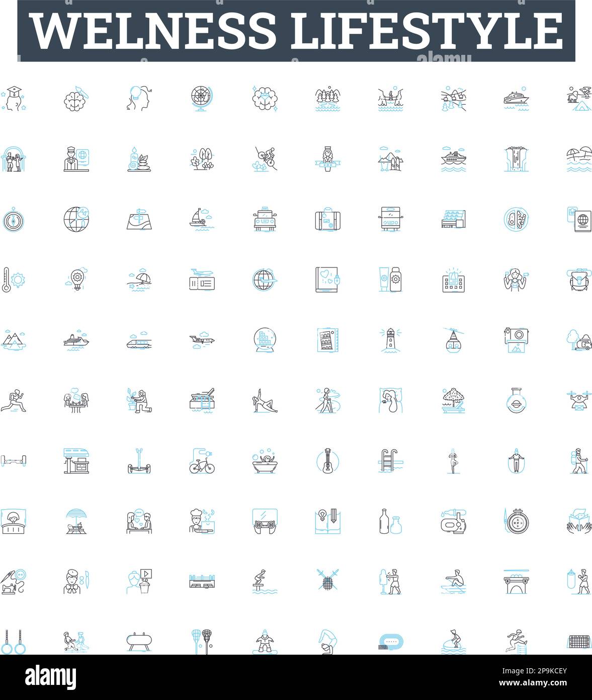 Welness lifestyle vector line icons set. Wellness, Lifestyle, Health ...