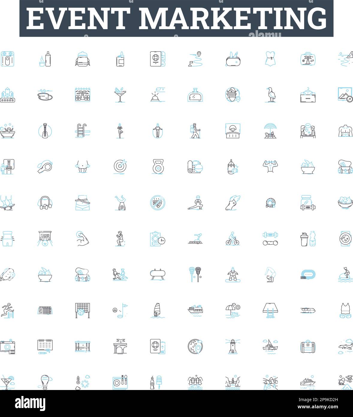 Event marketing vector line icons set. Event, Marketing, Planning ...