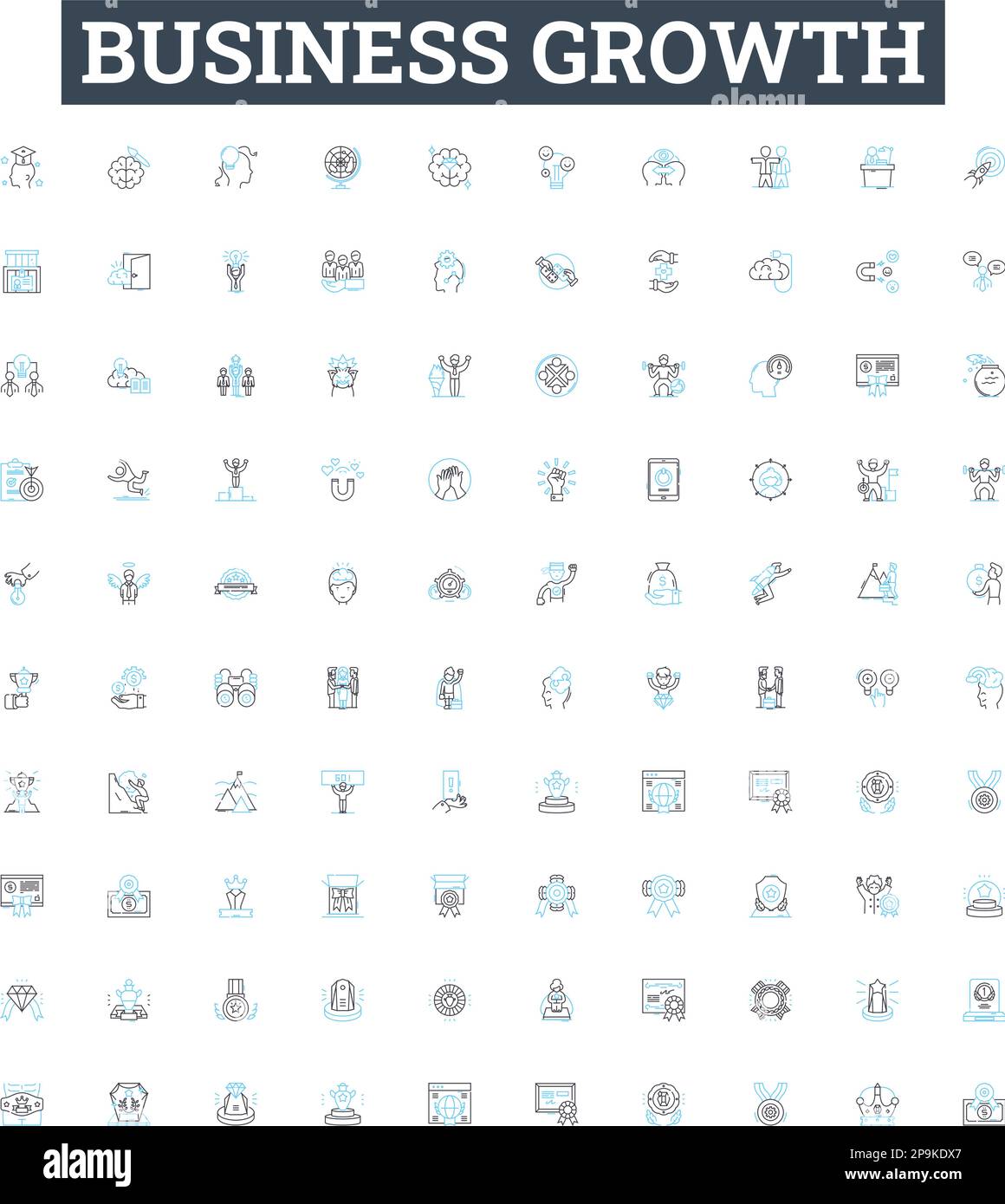 Business growth vector line icons set. Expansion, Prosperity, Expansion ...