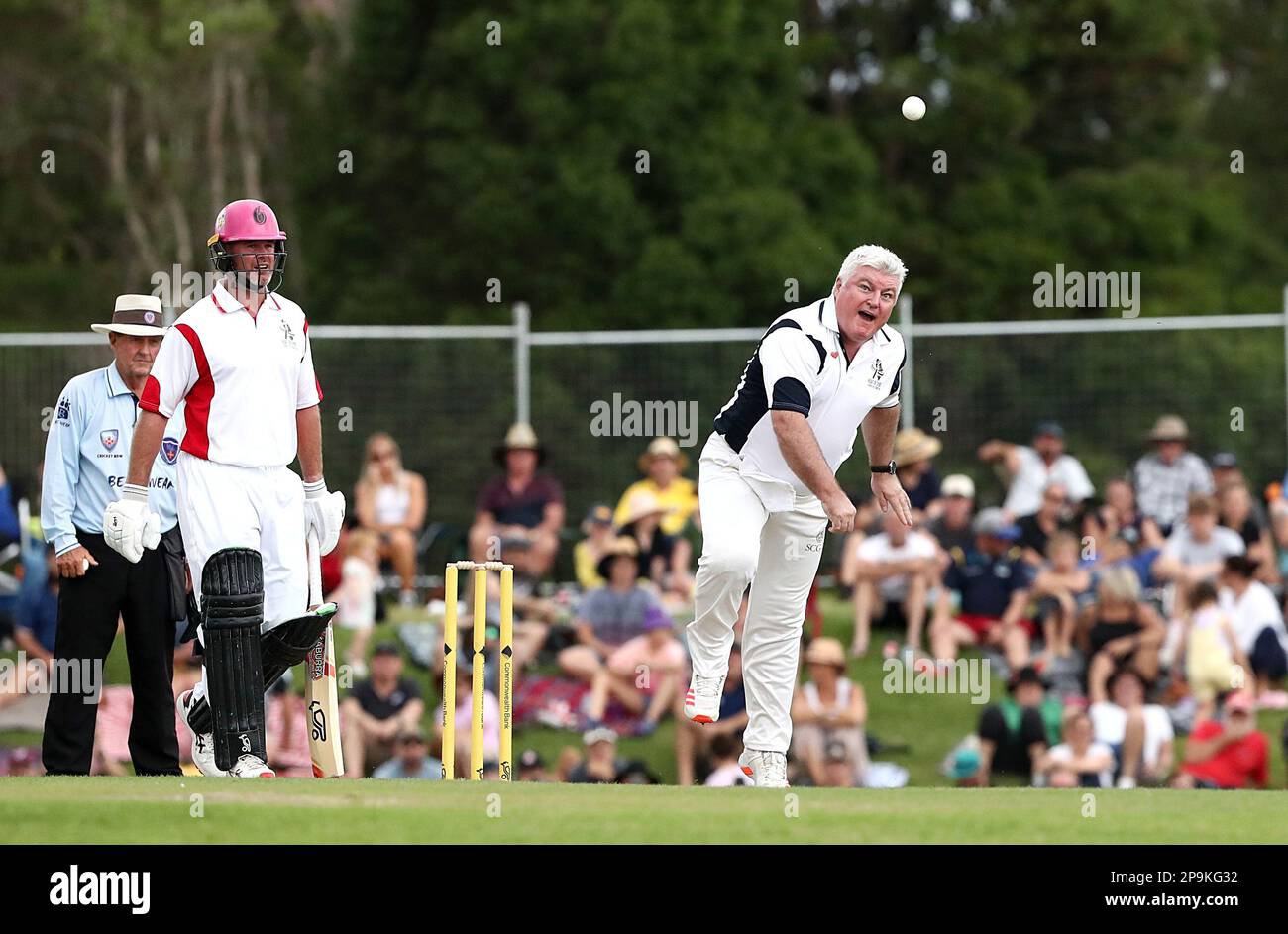 Former test cricketer Stuart MacGill in action during the Legends of ...