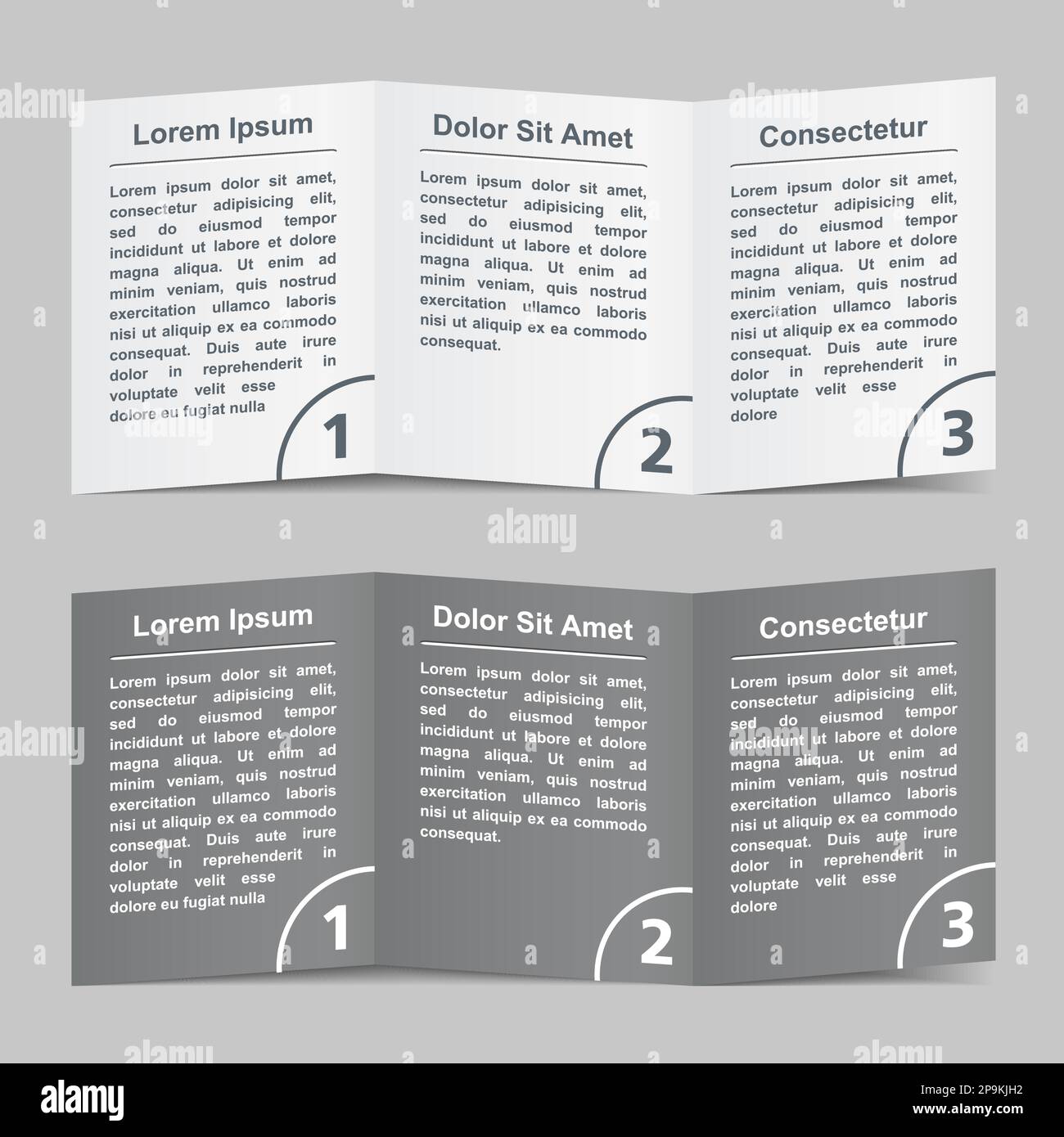 Brochure template with three pages, vector eps10 illustration Stock ...