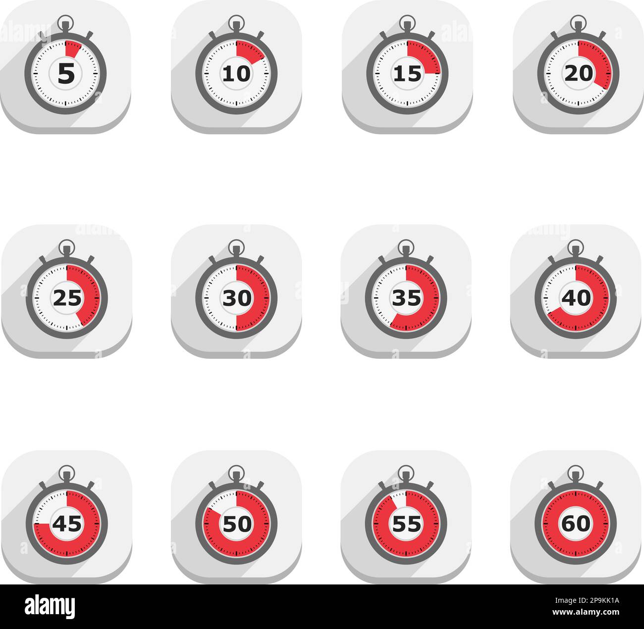 Stopwatch icons, flat design, vector eps10 illustration Stock Vector ...