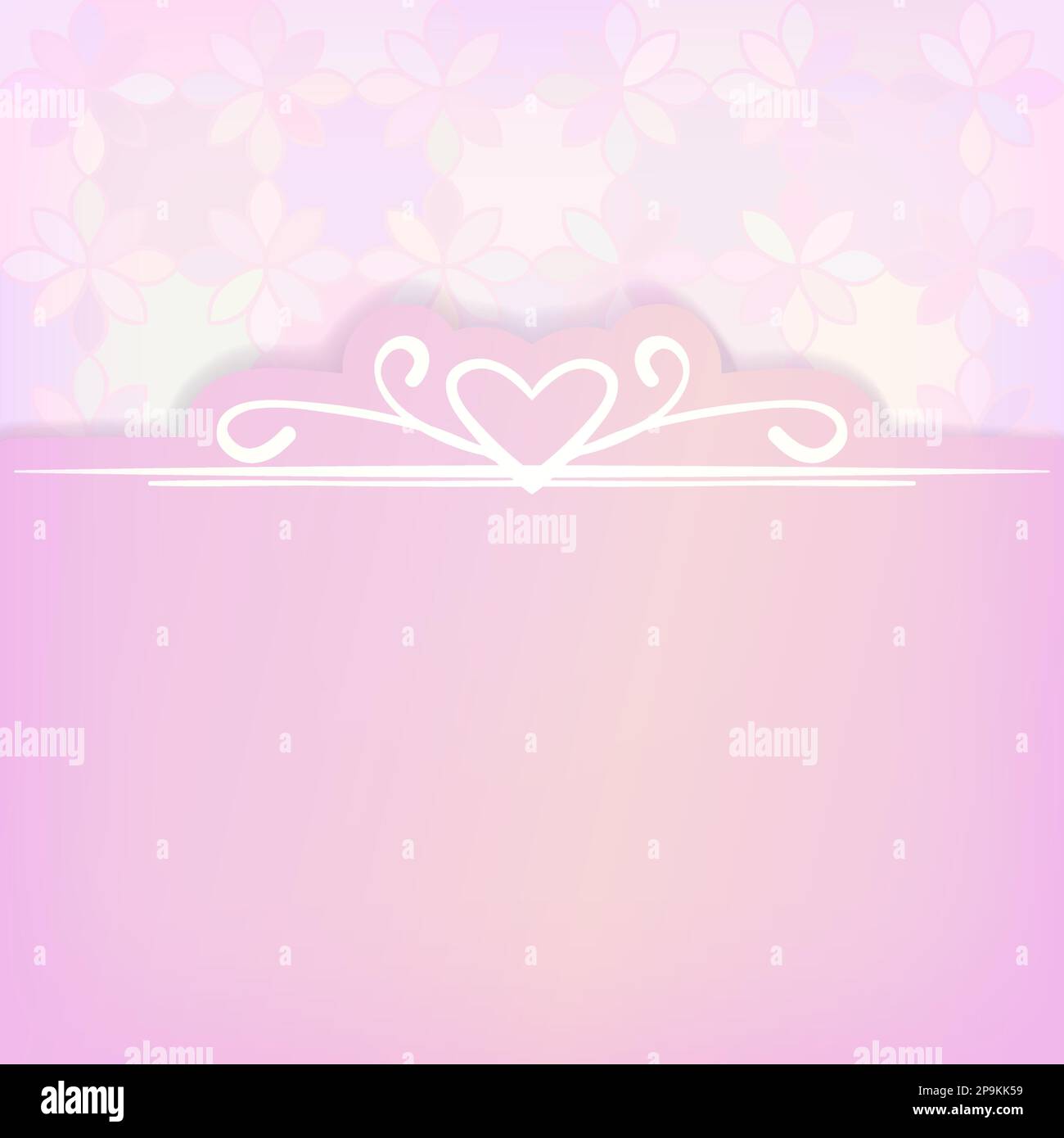 Pink calligraphic frame Template for greeting card or invitation Stock ...