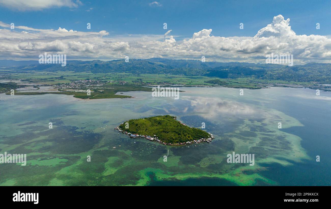 Seascape with tropical island and blue sea. Negros. Philippines Stock ...