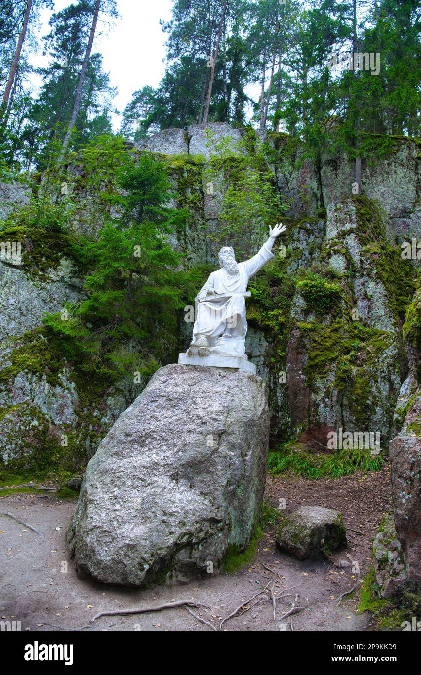 Vainamoinen playing on a kantele - statue of the hero of the epic ...