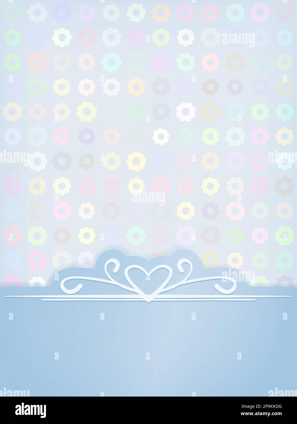 Calligraphic frame on floral background Template for greeting card or ...