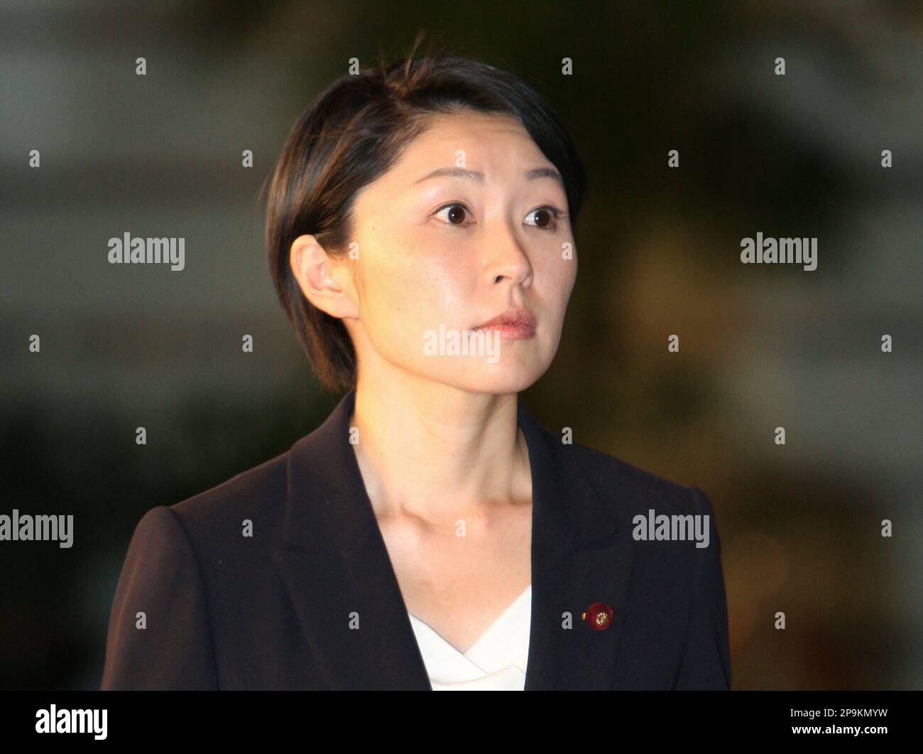 Newly-appointed Minister for Population and Gender Equality Yuko Obuchi ...