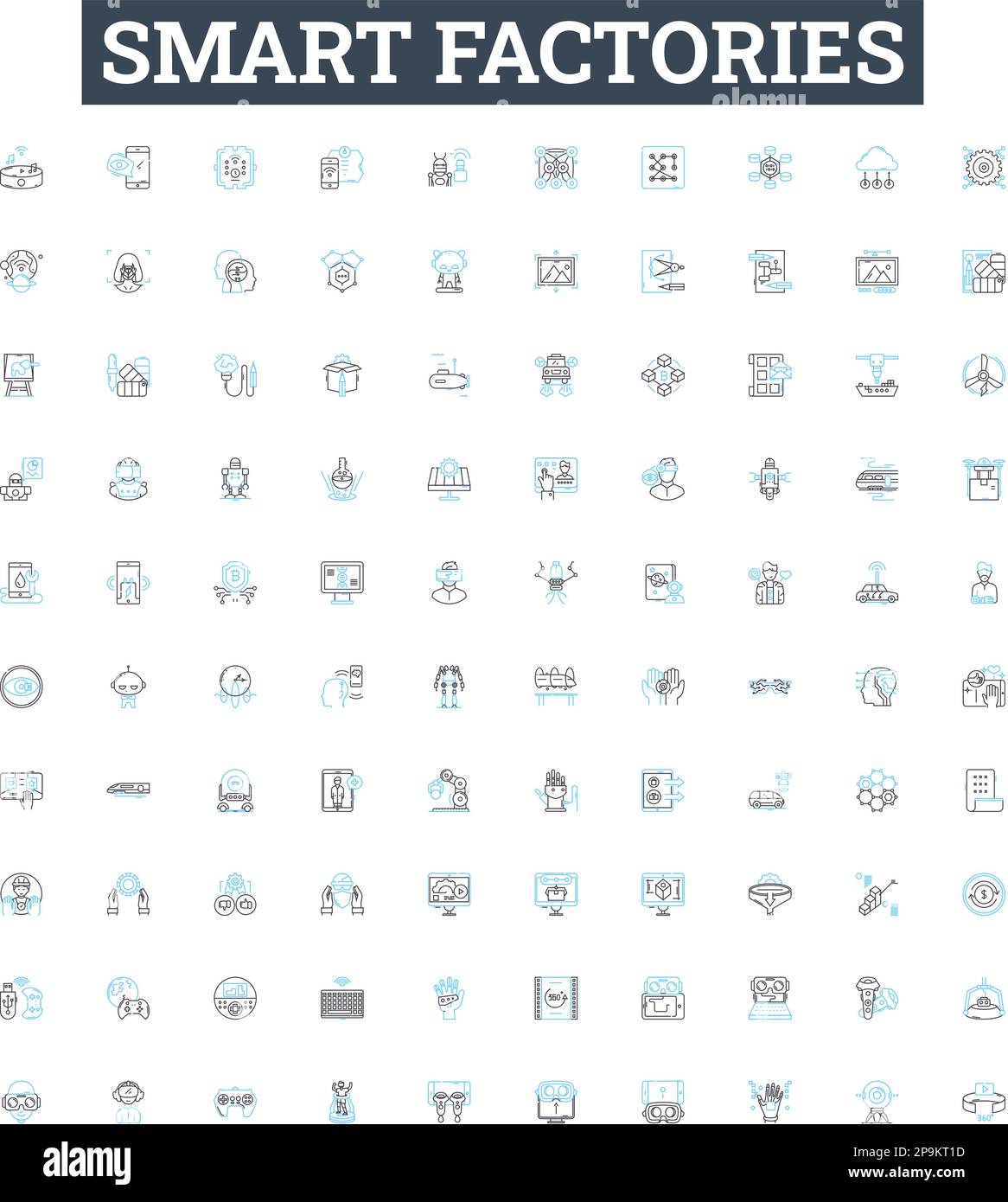 Smart factories vector line icons set. Smart, Factories, Industry ... Smart factories vector line icons set. Smart, Factories, Industry ...