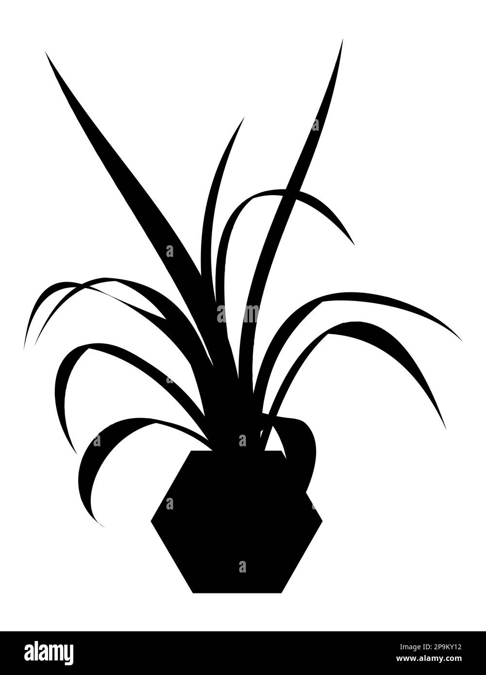 Palm tree in pot Stock Vector Images - Alamy