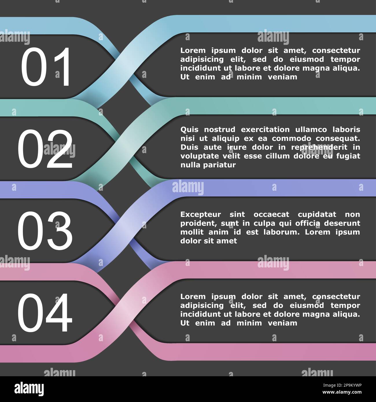 Design template with four elements, vector eps10 illustration Stock ...