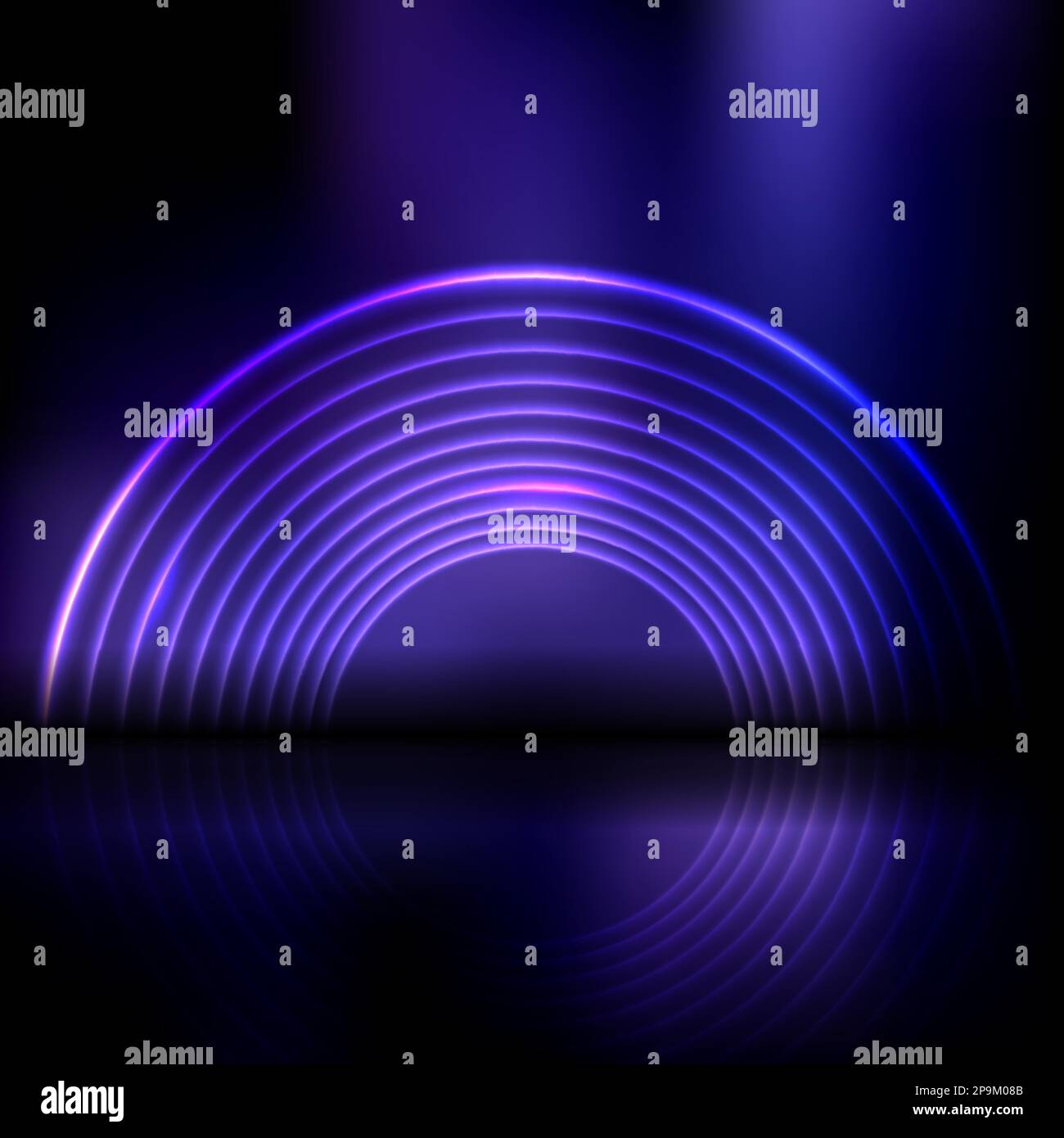 Abstract display background with neon style tunnel design Stock Vector ...