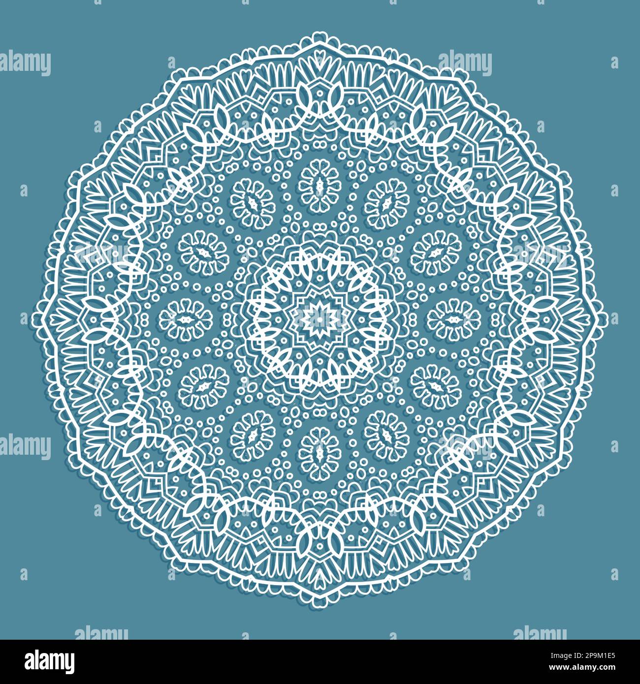 Decorative background with a lace doiley design Stock Vector Image ...