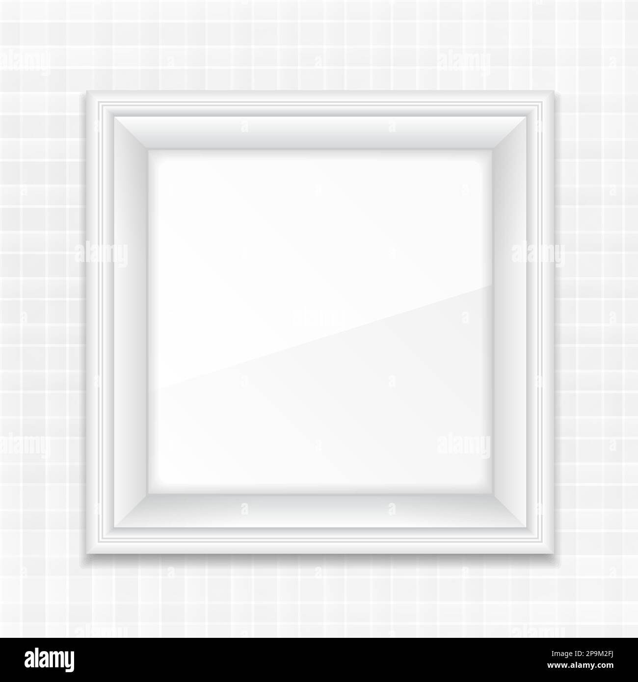 Blank frame on an abstract white background, vector eps10 illustration ...