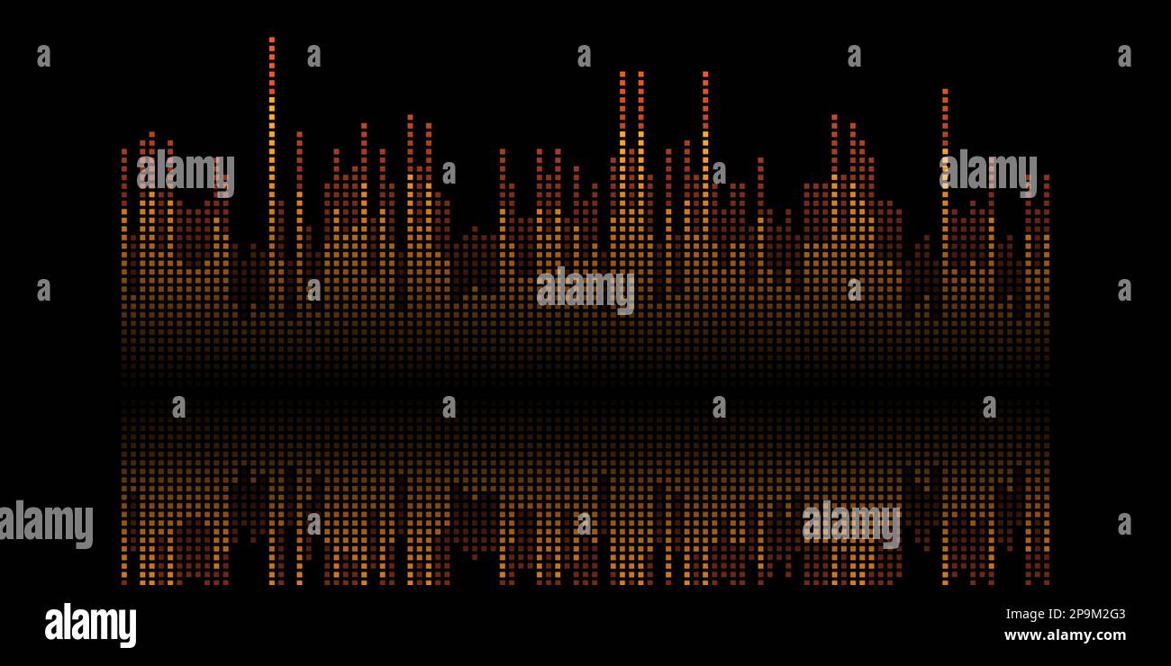 Abstract banner with a soundwaves pixel design Stock Vector Image & Art ...