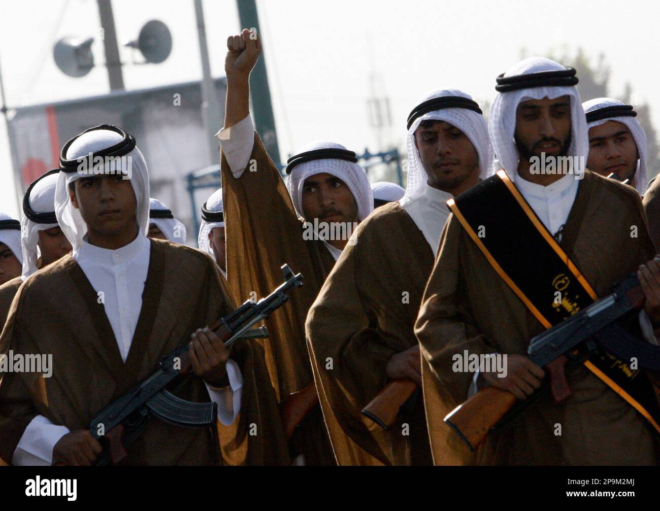 Iranian Arabs, members of the Basij paramilitary volunteers, affiliated ...
