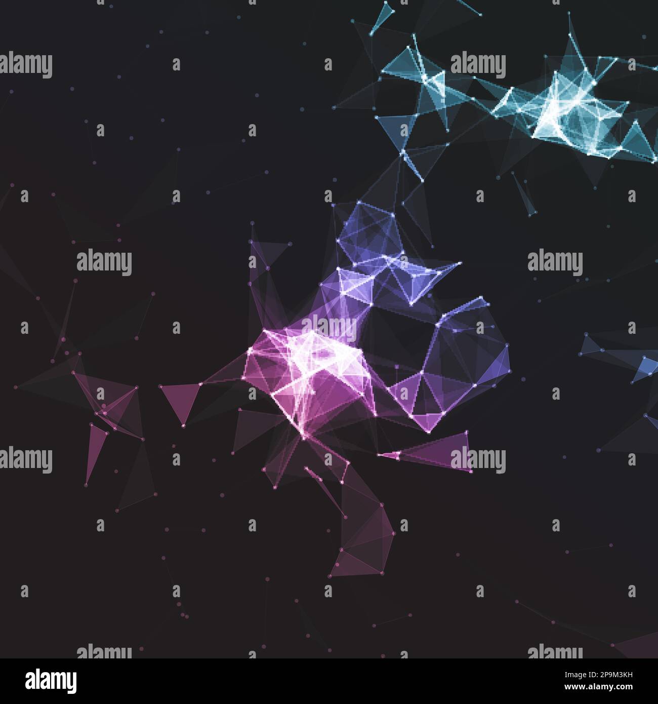 Network connections background with a low poly design Stock Vector ...