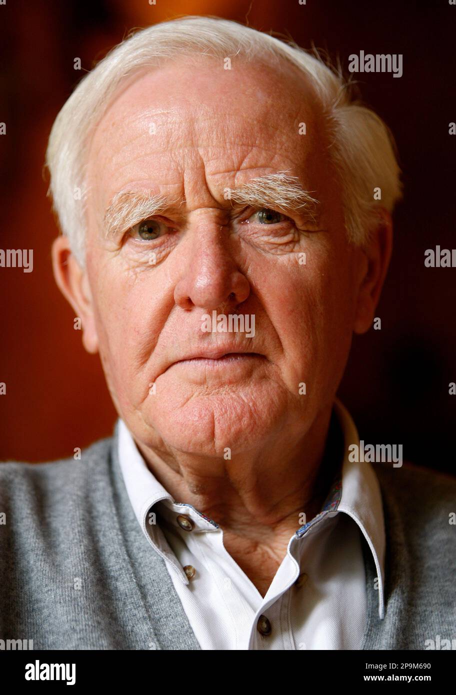 Author John Le Carre, real name David Cornwell at his home in London ...