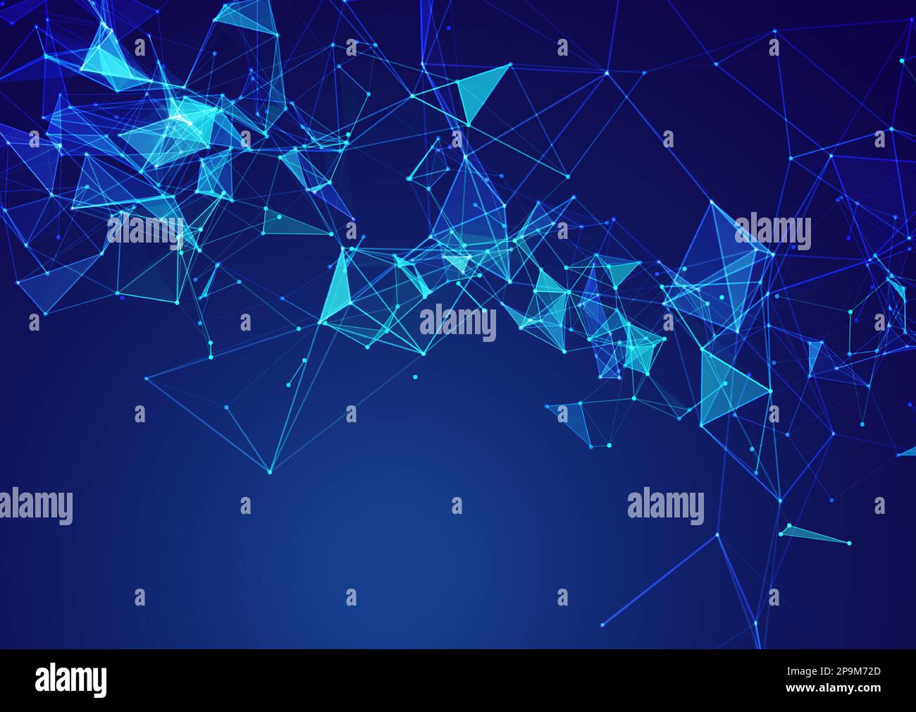 Abstract background with a low poly network communications design Stock ...