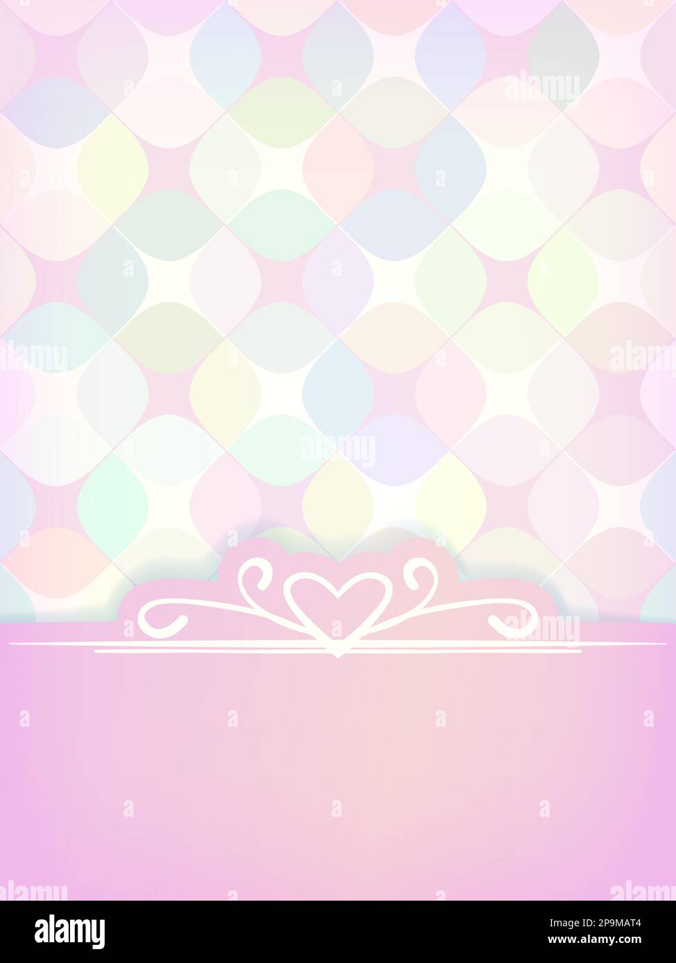 Pink calligraphic frame Template for greeting card or invitation Stock ...